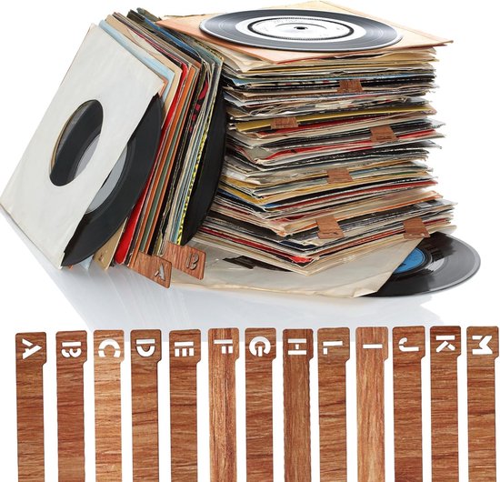 Sander Shop 26 Stks Vinyl Record Dividers, A-Z Houten Vinyl Record ...