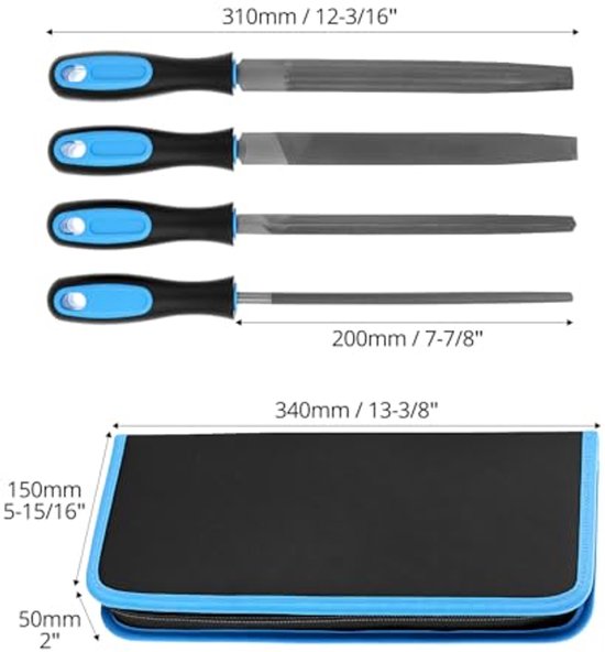 ® 30-delig vijzenset voor metaal en hout - 4 grote vijlen, 12 ...