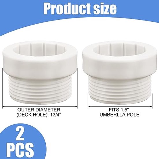 Mk stoer 2pcs Adapter for Pool Umbrella Stabilizer, Adapter Sleeves ...