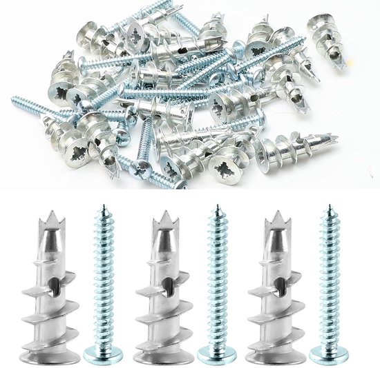 Pack van 50 Metalen Droogwand - Zelfborende Droogwandpluggen - Pluggen ...