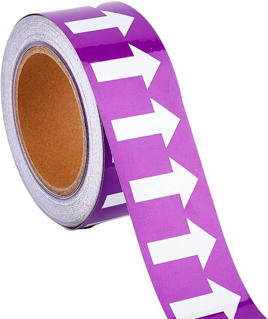 20m Arrow Indication Sticker Roll - Pipe Reflective Marking Stickers ...