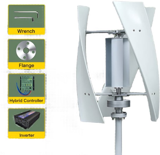 Windturbine – Compacte Windmolen – Duurzame Energie – Verticale As ...