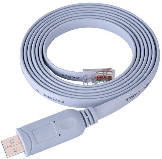 Console Cable, USB2.0 Male to RJ45 Male CAT5 Serial Flat Console Cable ...