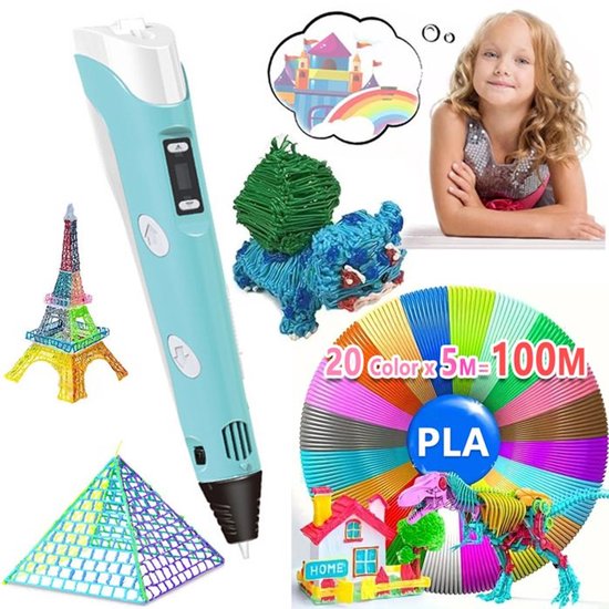 Filament 5M X 20 Kleuren 3D Print Pen Set Doodle Printer Tekencadeau ...