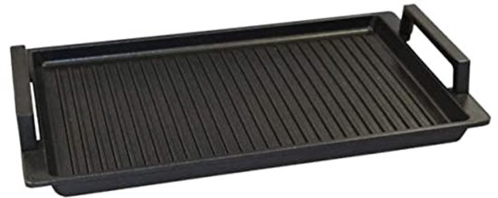 Grillplaat aluminium gegoten met handgrepen 41 x 24 cm | bol