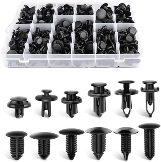 Plastic Rivets - 240 Stuks - Universele Bumpers - 12 Standaard Maten ...