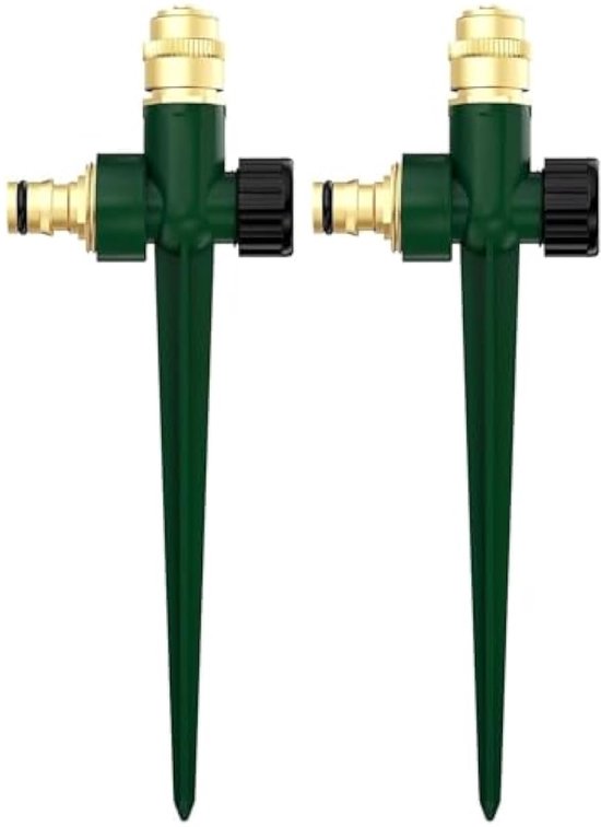 2 stuks metalen tuinsproeier- 360 graden zware impact gazonsproeier ...