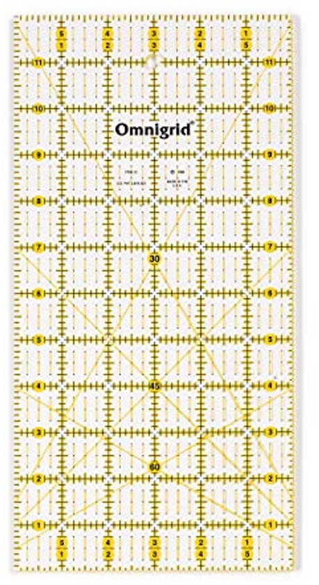 Universele Liniaal voor Quilten en Naaien - 6 x 12 Inch | bol