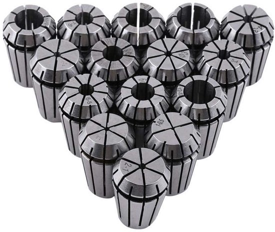 ER20 Collet Set, 15pcs Spring Collet Set Chuck Collet for CNC Engraving ...
