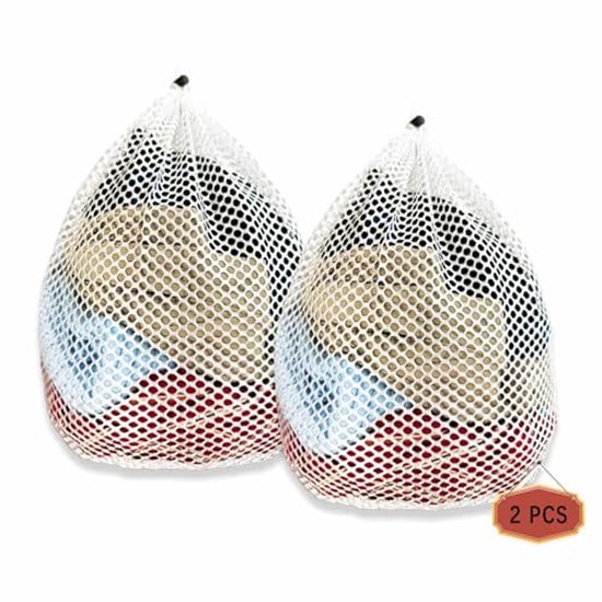 Wasnet voor Wasmachine - 2 Stuks Herbruikbaar Klein Waszak 30 x 40 cm ...