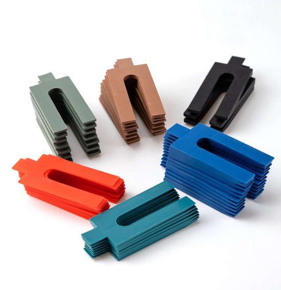 Uitvulplaatjes - set van 144 - 6 groottes - 1-6 mm - kunststof | bol