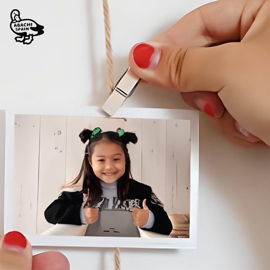 Houten fotolijst voor aan de muur - Bruin - set van 2 | bol