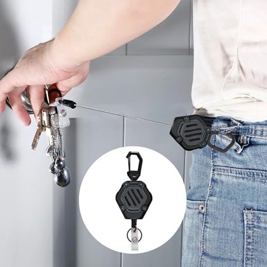 Retractable Key Ring Magnetic Retractable Retractable Keychain with 80 ...