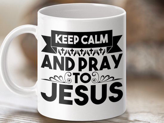 Mok Keep Calm and Pray to Jesus, Christelijke Mok, Inspirerende Mok ...