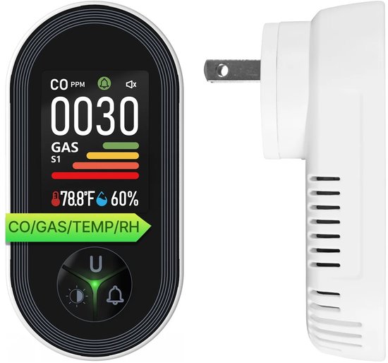 Moes 4-in-1 luchtkwaliteitsmeter | Koolmonoxide melder | gas meter ...