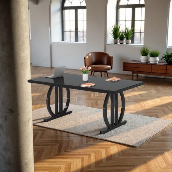 Industrieel Bureau – Groot Computer Bureau 160x80 cm – Ruim Kantoor ...