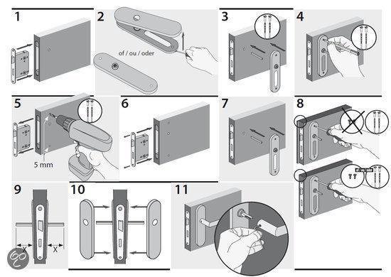 Impresso Queens Deurbeslag - Voor binnen - Ovaal deurschild met ...