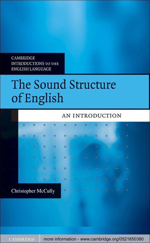 Cambridge Introductions to the English Language - The Sound Structure of English... | bol.com