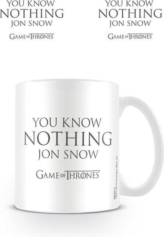 Game of Thrones You Know Nothing Jon Snow - Mok | bol