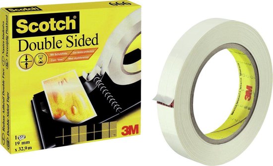 Dubbelzijdige tape Scotch 665 19 mm x 33 m Transparant | bol