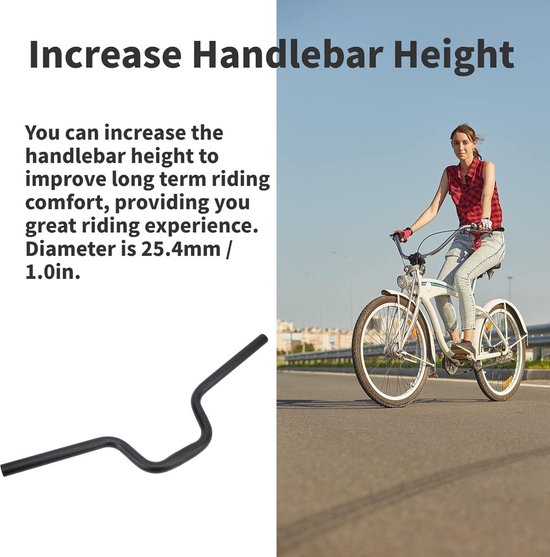 Bike Riser Stuur - Integraal Gevormd Fietsstuur voor Goede Stabiliteit ...