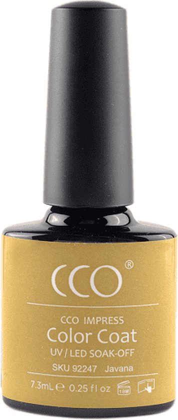 CCO Shellac - Gel Nagellak - kleur Javana 92247 - GeelGroen - Dekkende ...