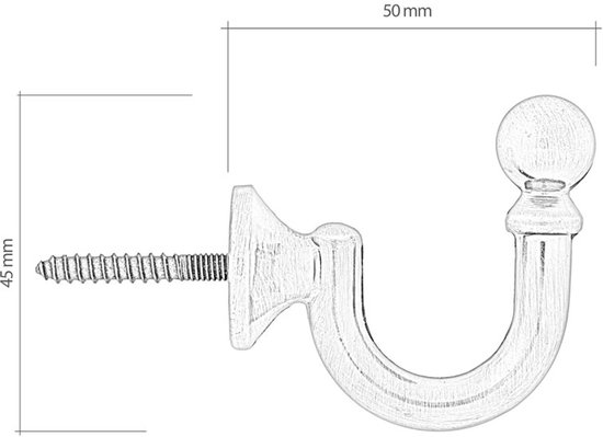 Gordijn embrasse haak Claremont – 2 stuks – zwart | bol