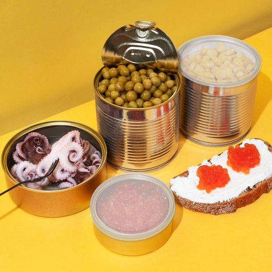 12 Pcs Tin Covers for Pet Food Cans - Large, Medium, and Small Plastic ...