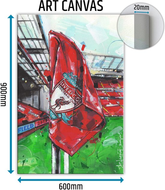 Liverpool vlag canvas schilderij 60x90 cm | bol