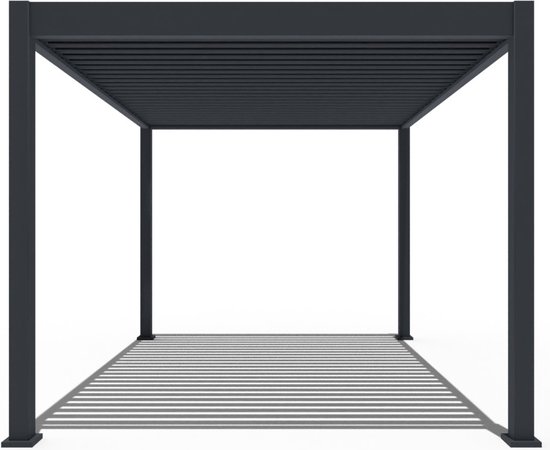 Orion Deluxe elektrische overkapping met LED - 300 x 400 cm - antraciet ...