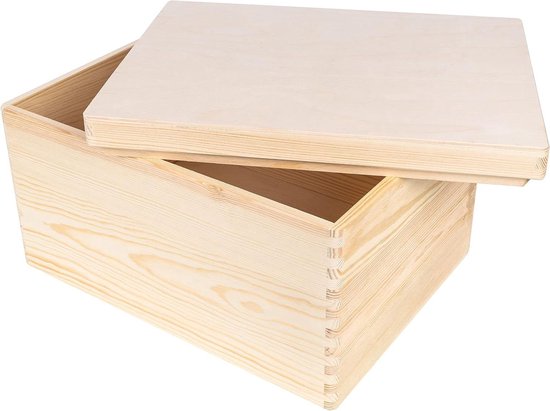 XXL Grote Houten Doos Opberg-Kist - Opbergoplossing - 1 stuk - Hout ...