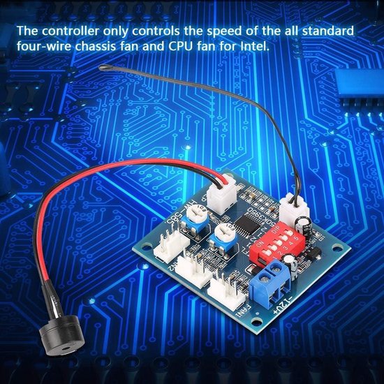 Standalone Fan Controller 12V 4-draads Thermostaat Speed Controller ...
