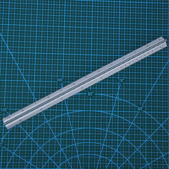 12-Inch Aluminium Driehoekige Architect Scale Ruler voor Blueprints ...