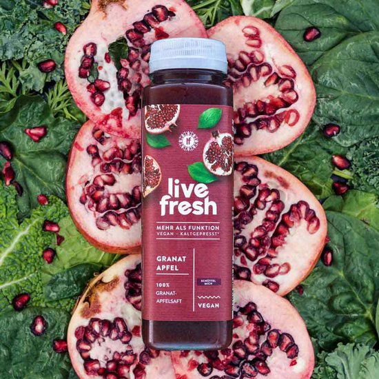 LiveFresh 100% granaatappelsap koudgeperst – saptap – zonder toevoegingen –... | bol