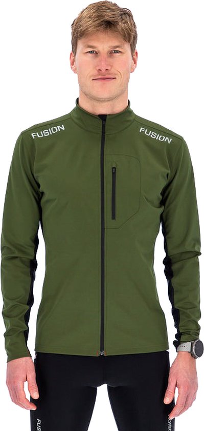 FUSION MENS S2 RUN JACKET - Hardloopjack - Groen - Heren - Maat XXL | bol
