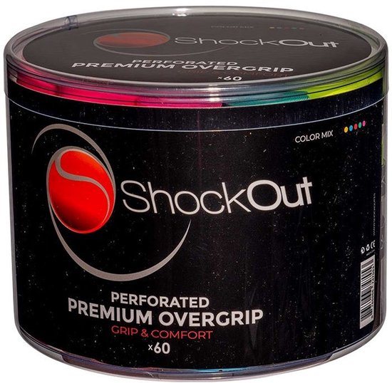 SHOCKOUT DRUM X60 PREMIUM OVERGRIPS MULTICOLOUR PERFORATED | bol
