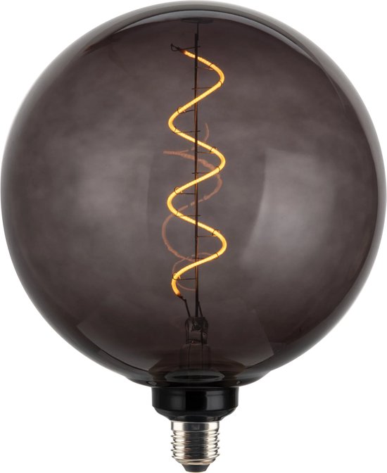 Filament lamp - E27 - Dimbaar - LED - Spiraal - Ø 20cm - Smoke - 4W - 1800K | bol