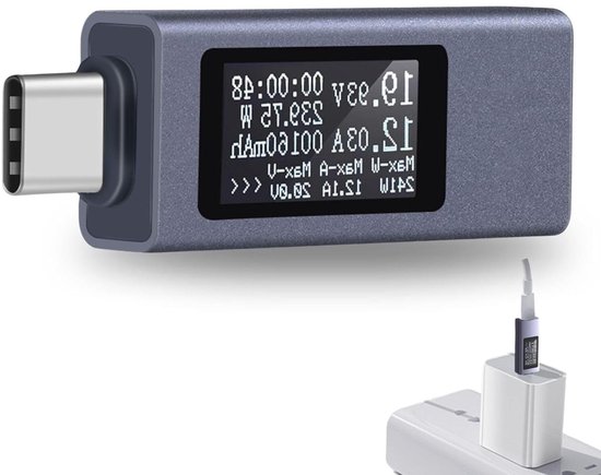 Titel: DC4-30V USB C multimeter USB vermogensmeter voltmeter ...