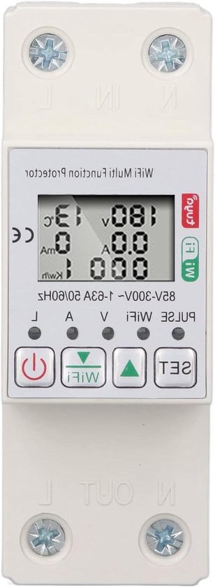 63 A WiFi Smart Power Meter Switch met WiFi Metering en AC85 tot 300 V ...