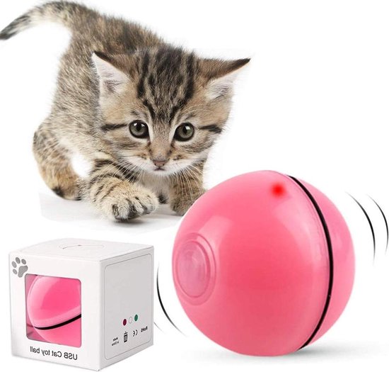 Kattenspeelgoed bal interactieve zelf roterende rollende ballen USB ...