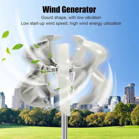 Windturbine Generator Kit 600W 5 Bladen Verticale As Generator Witte ...