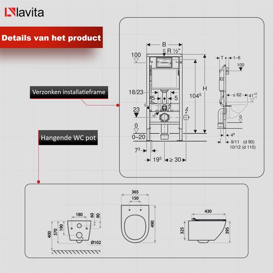 Inbouwreservoir Complete Toiletset Geberit Duofix Basic - Inbouw WC ...