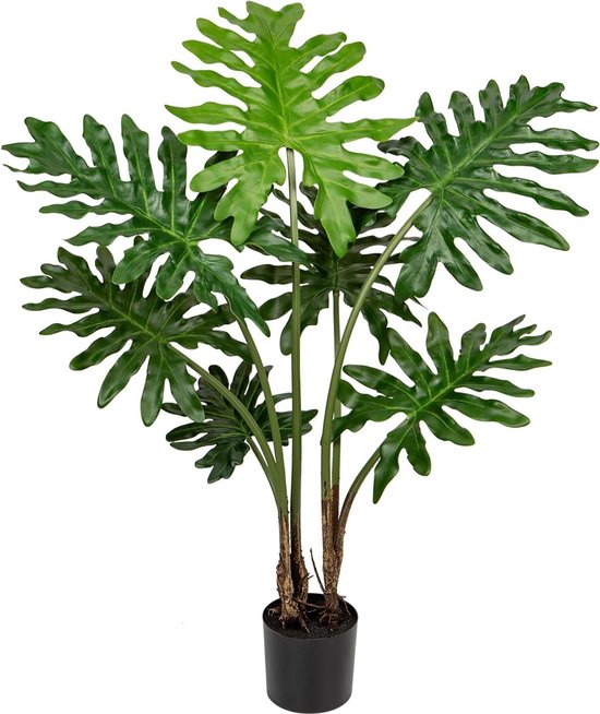 Kunstmatige Monstera Plant - 91cm - 7 Realistische Bladeren - Hoge Nep ...