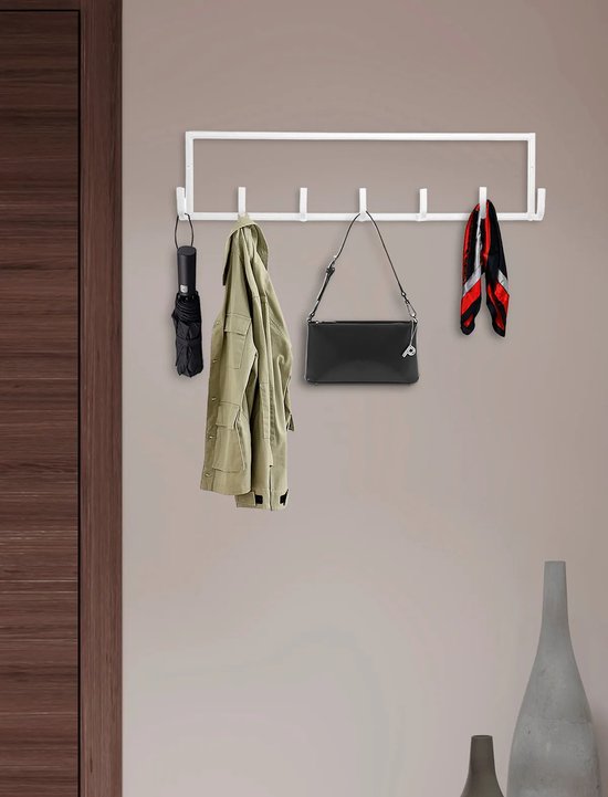 60cm - 7 Haaks Wandkapstok - Muur Wand Kapstok - Hangende Design ...