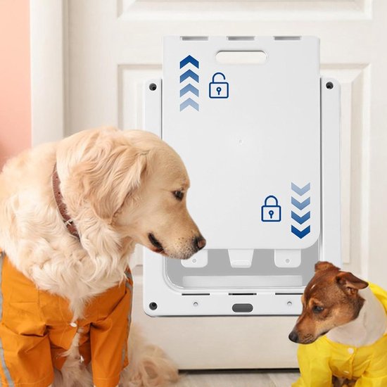 Weatherproof Pet Door - Sliding Lock Panel - Transparent Flap ...