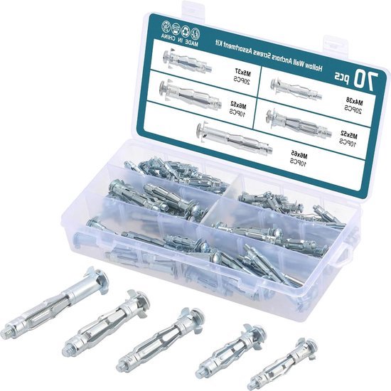 Muuranker 70 sets pluggen zware metalen ankers - gipsplaat holte holle ...