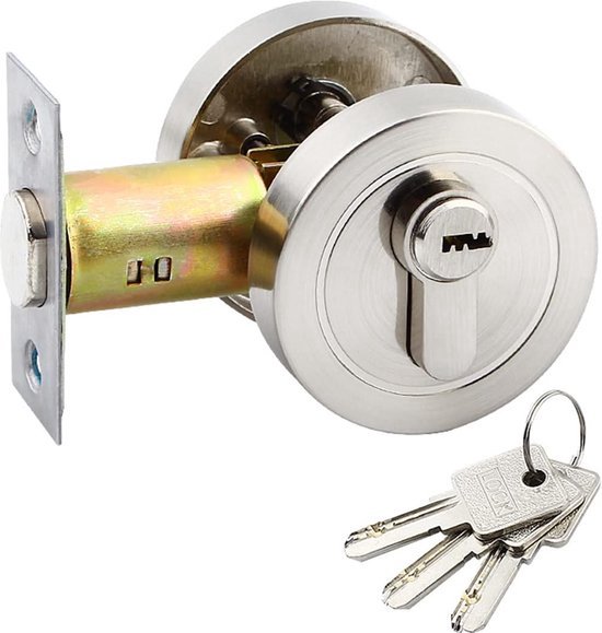 Enkele cilinder nachtslot, rond nachtschootslot met sleutels, moderne ...