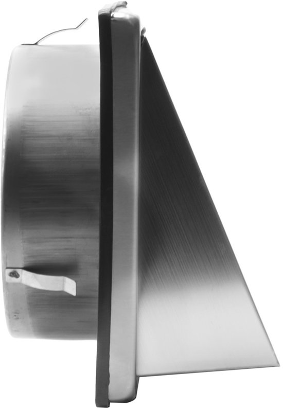 RVS ventilatierooster schoepen met schuine kap Ø150mm met fi | bol