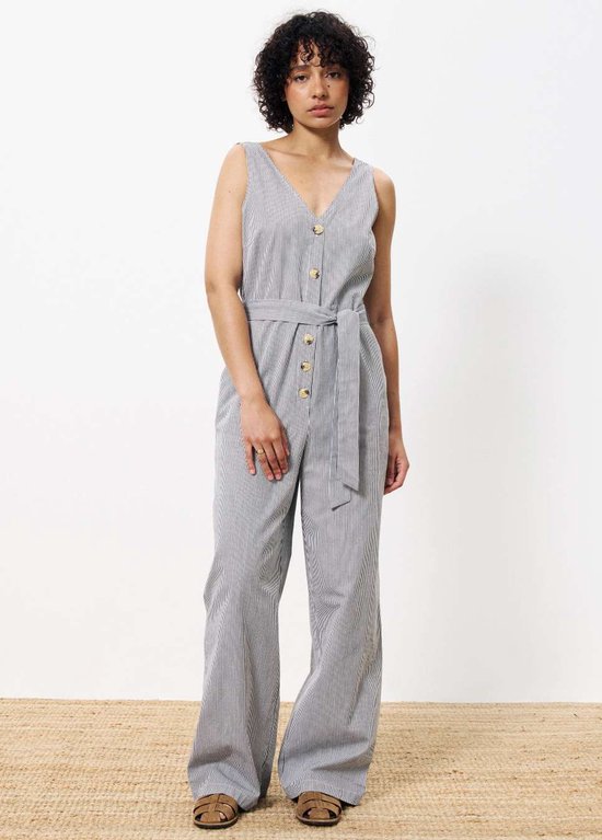 FRNCH Maddie jumpsuit gestreept strikceintuur | bol