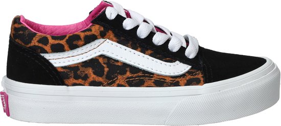 Vans Old Skool Leopard Pop Sneakers - Meisjes - Zwart | bol